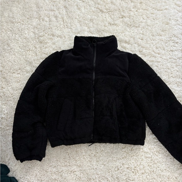 Love Tree | Jackets & Coats | Love Tree Black Fuzzy Puffer Coat | Poshmark